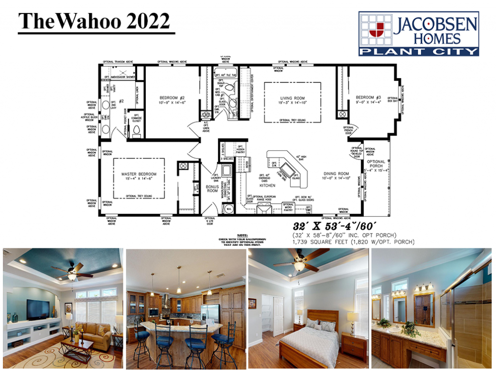 The Wahoo 2022_floor plan - Jacobsen Mobile Homes - Plant City